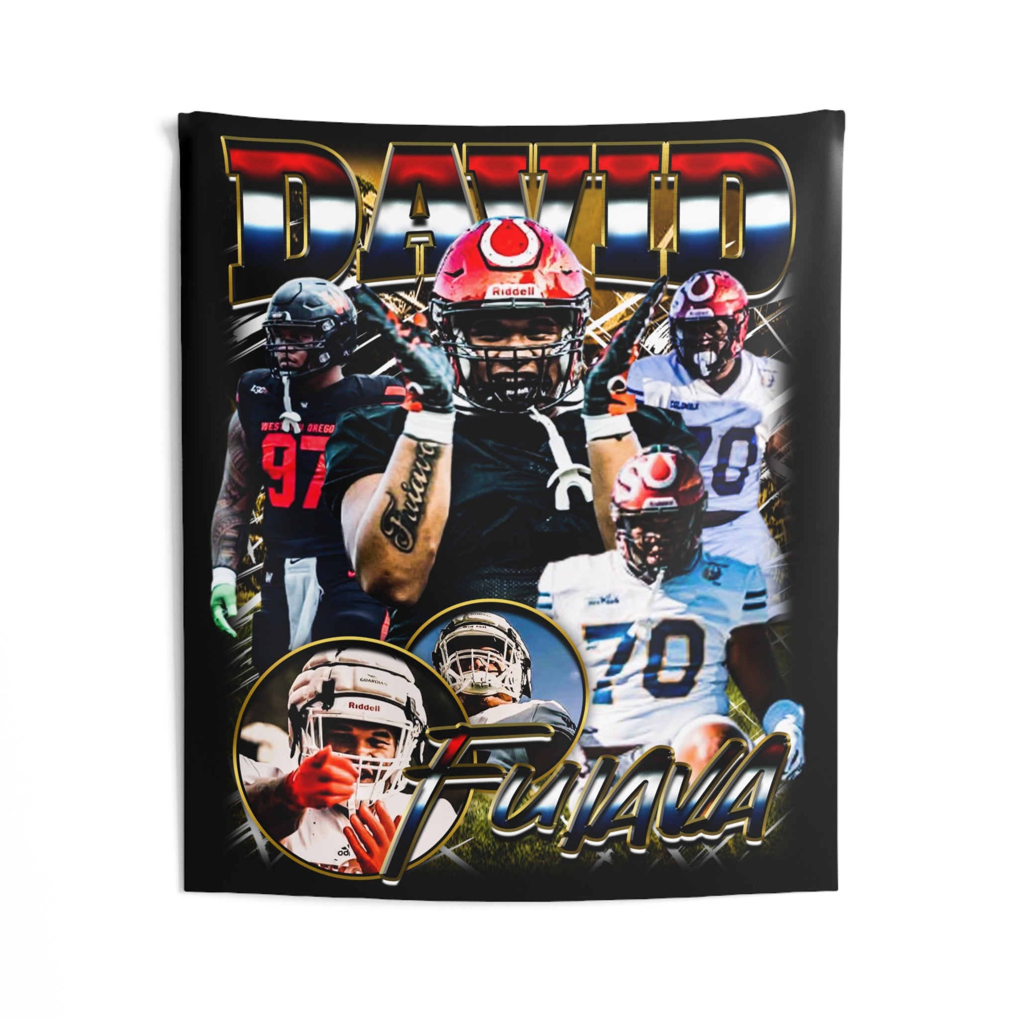 David Fuiava Tapestry 50” x 60” – Hometown Hero