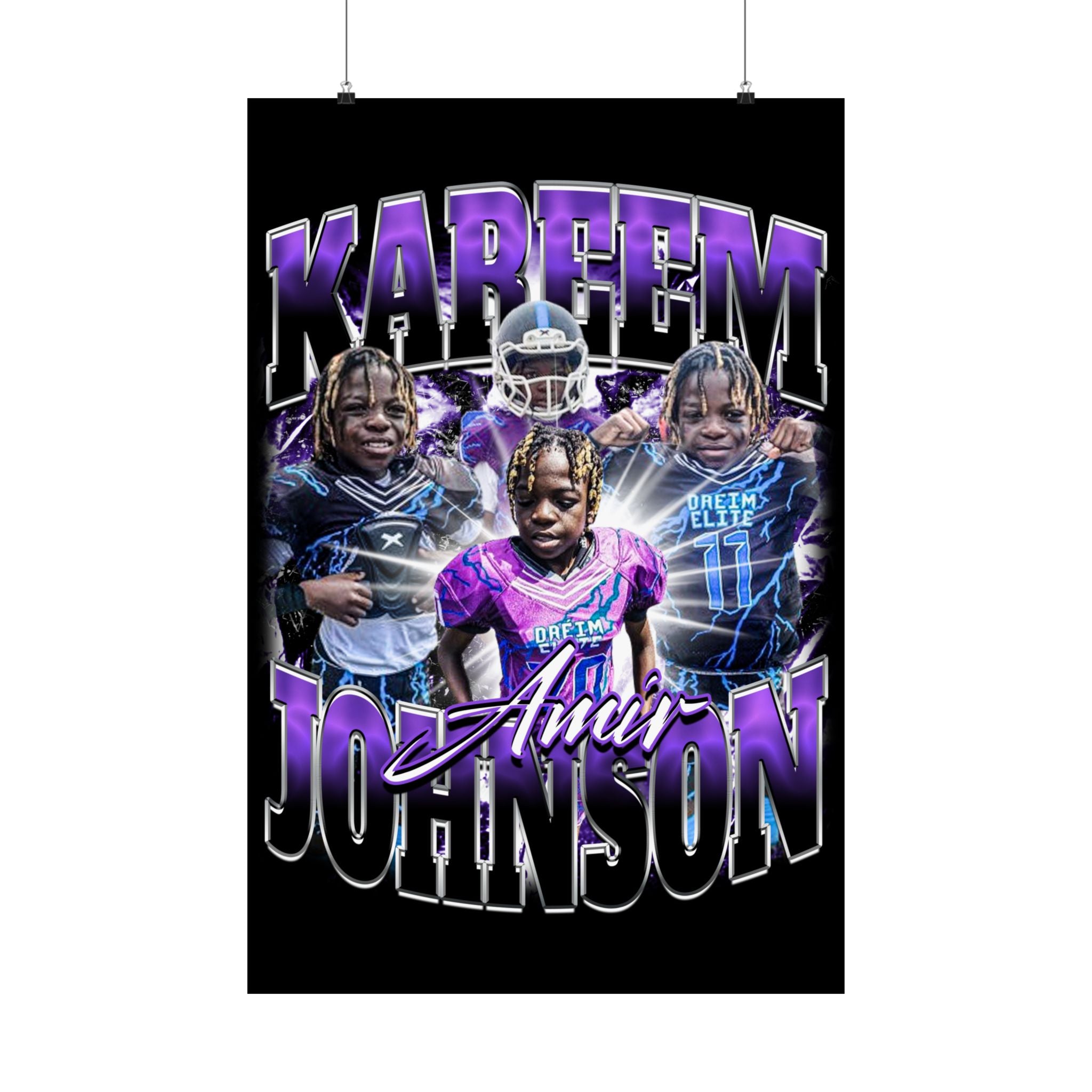 Kareem Amir Johnson Poster 24" x 36" – Hometown Hero