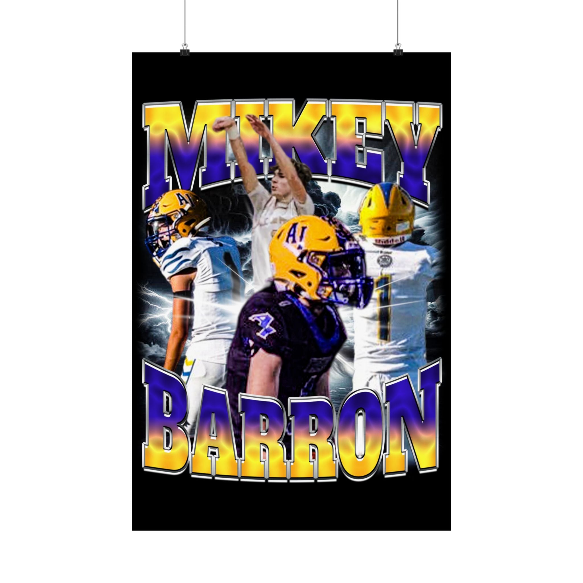 Mikey Barron Poster 24" x 36" – Hometown Hero