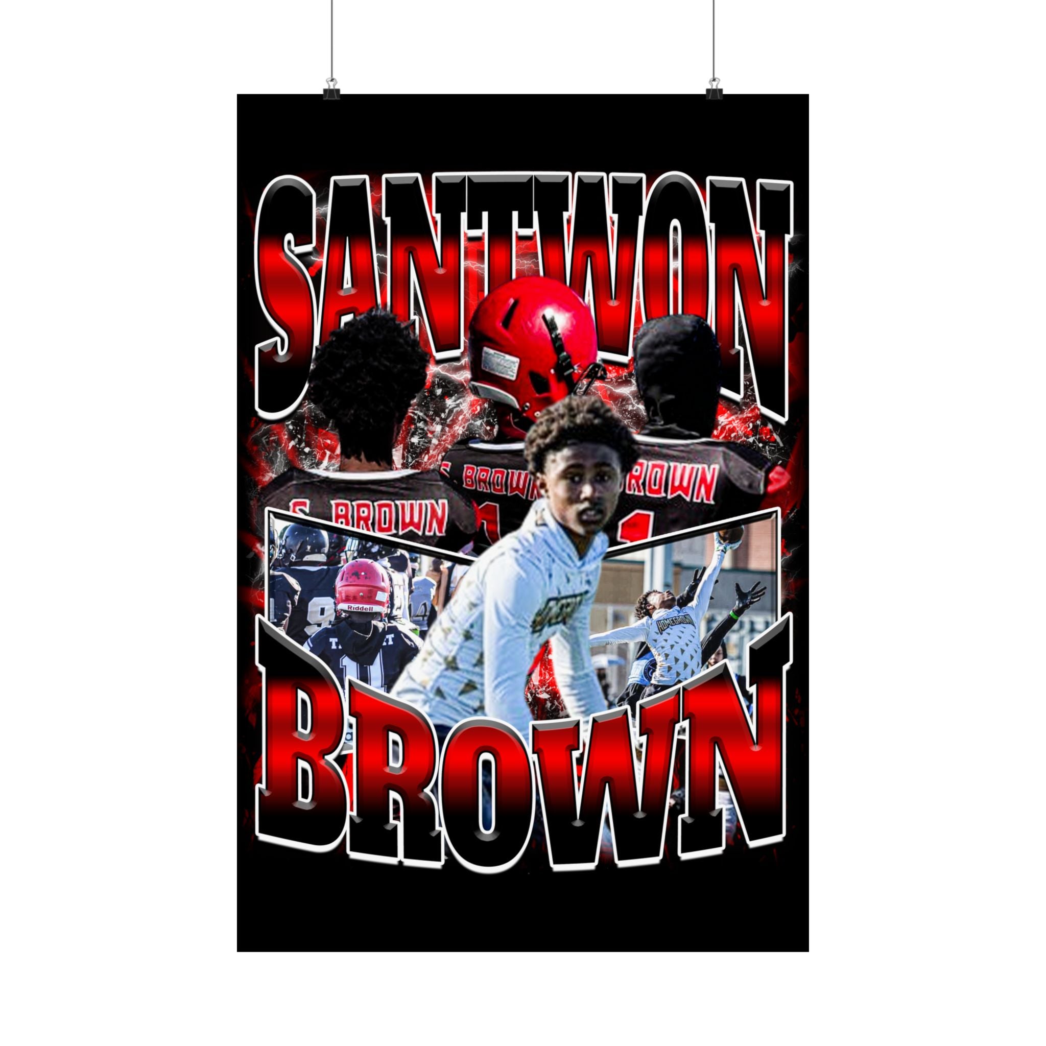 Santwon Brown Poster 24" x 36" – Hometown Hero