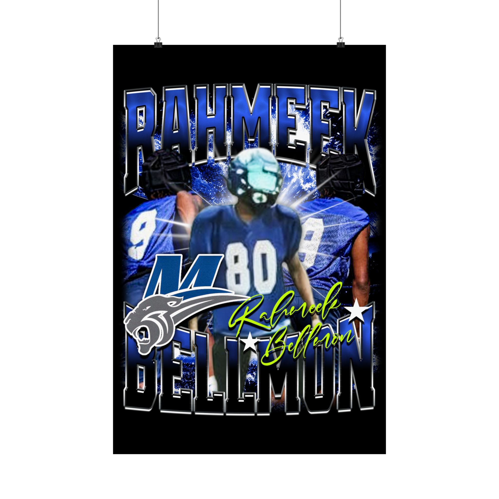 Rahmeek Bellmon Poster 24" x 36" – Hometown Hero